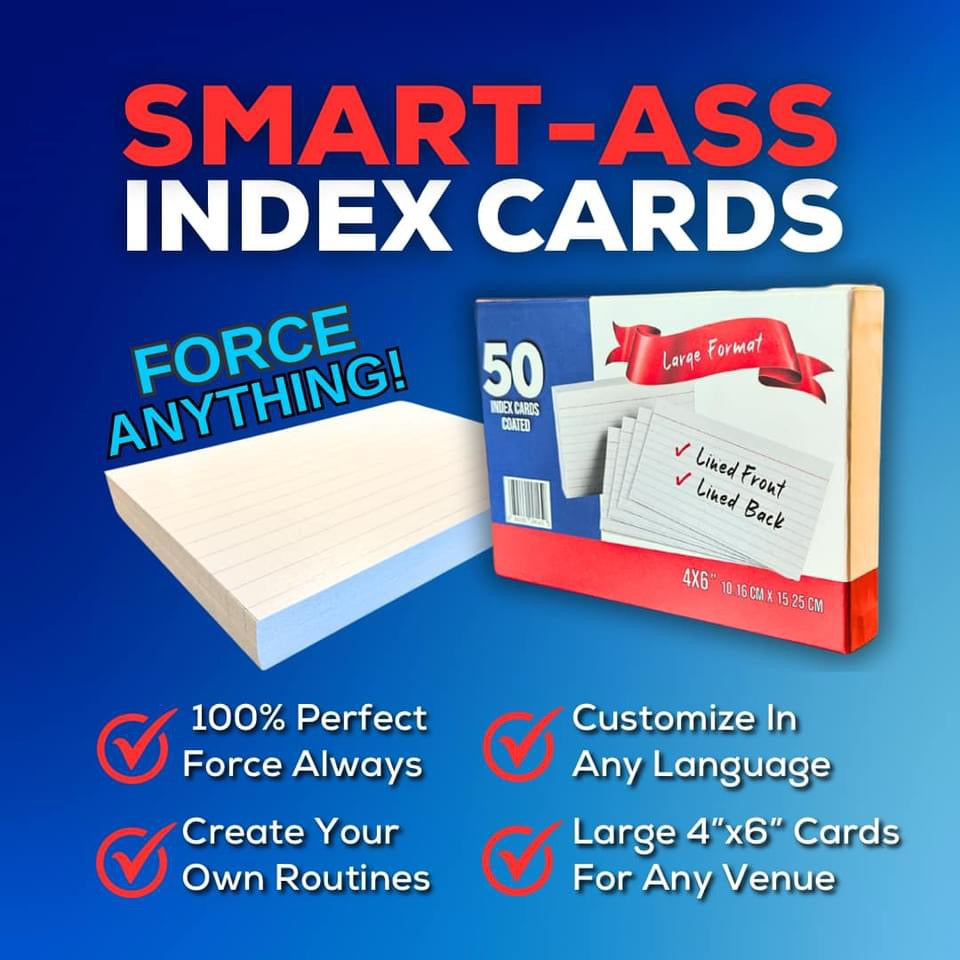 Smart Ass Index Cards - Shipping February, Date TBD – Bill Abbott Magic ...